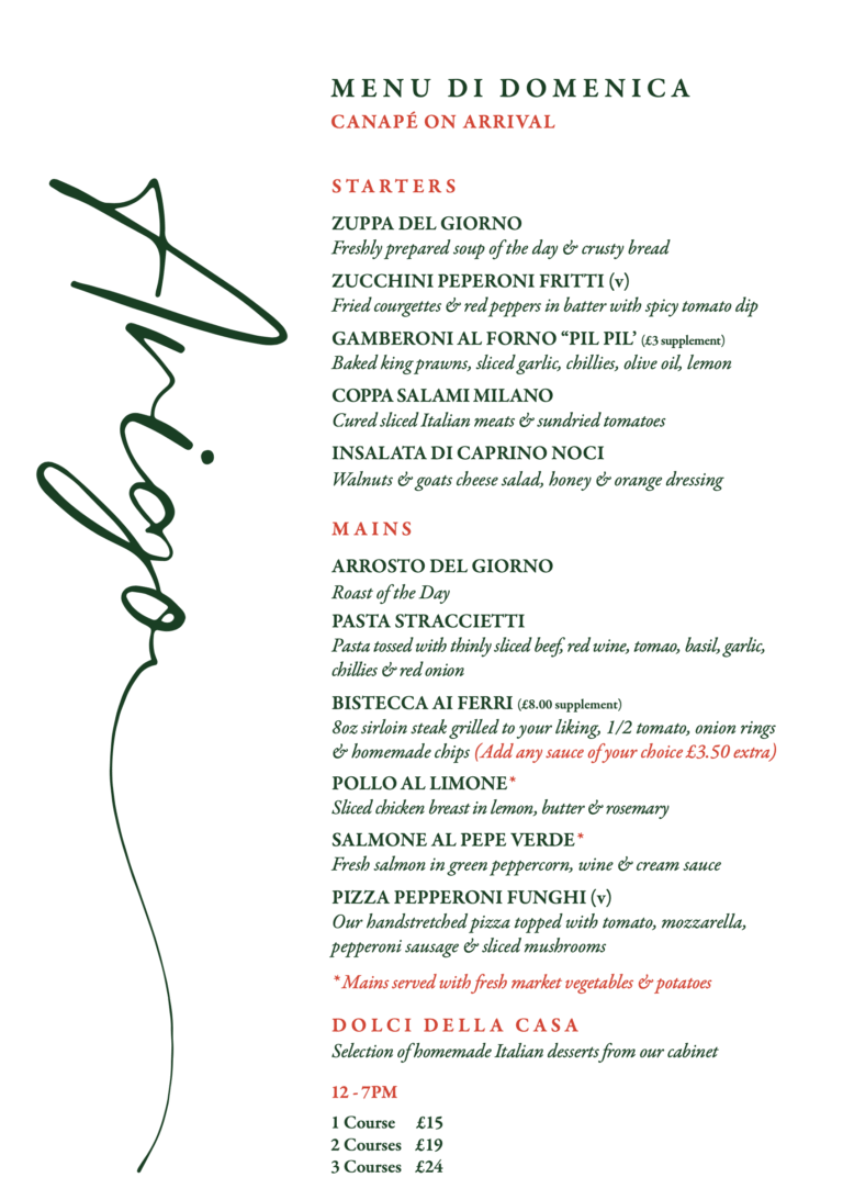 Arigo Restaurant – Italian Restaurant based in East Kilbride